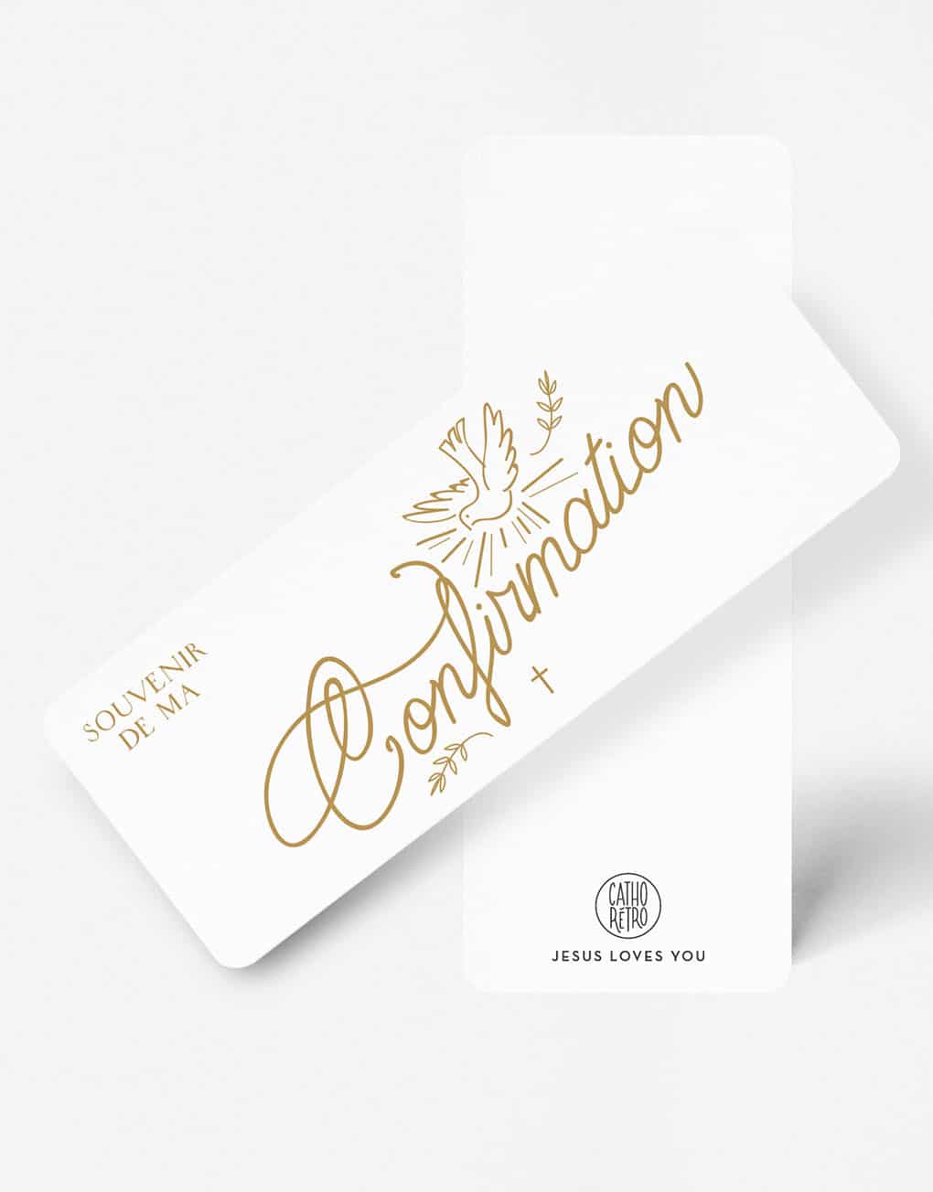 Signet « Colombe» gaufrage blanc - ©Catho Rétro - Catho Rétro